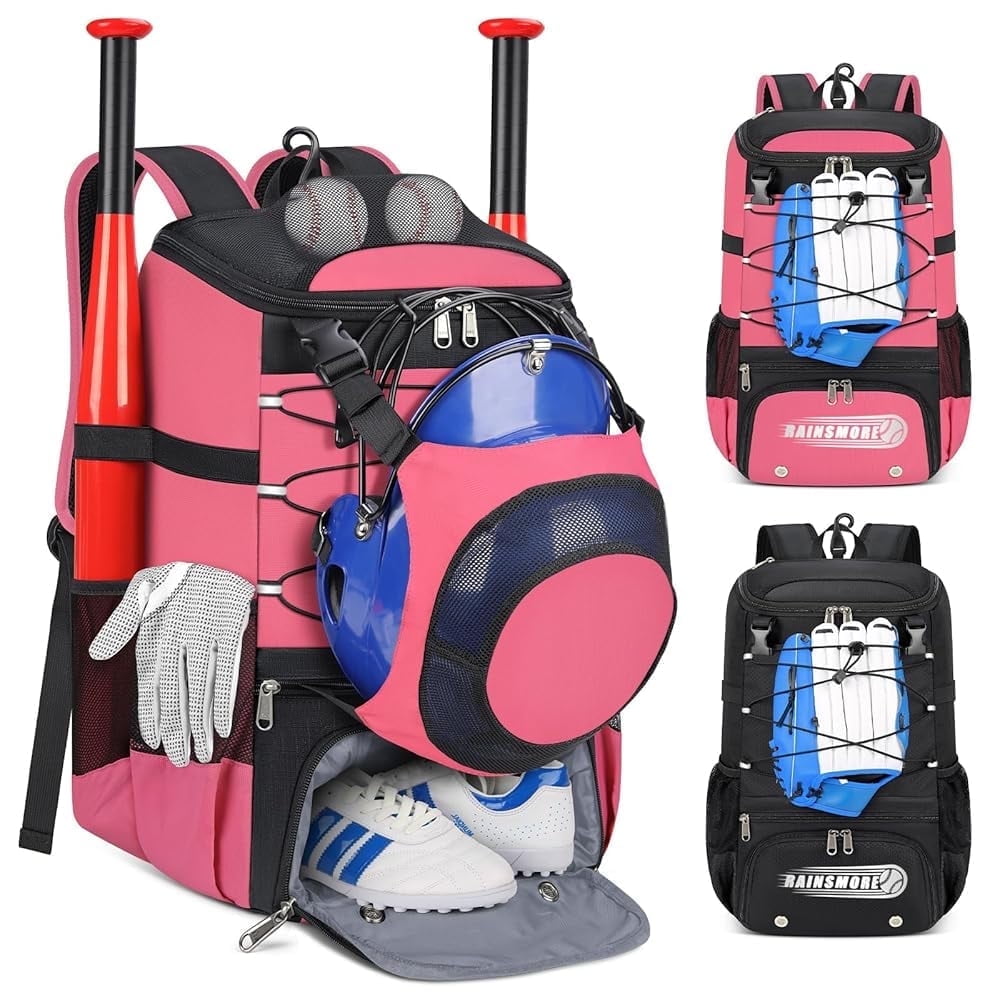 Baseball Bag for Youth & Adult Lightweight Softball Bat Bag with Shoe ...
