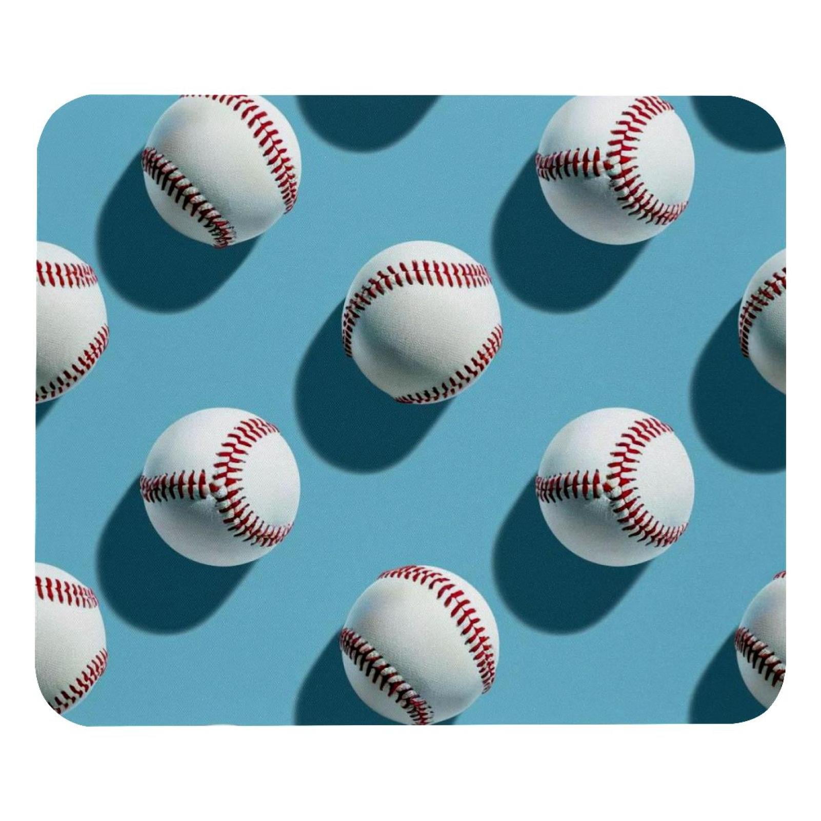 Baseball Ball Background Computer Mouse Pad,Rubber Mouse Mat for Gaming ...