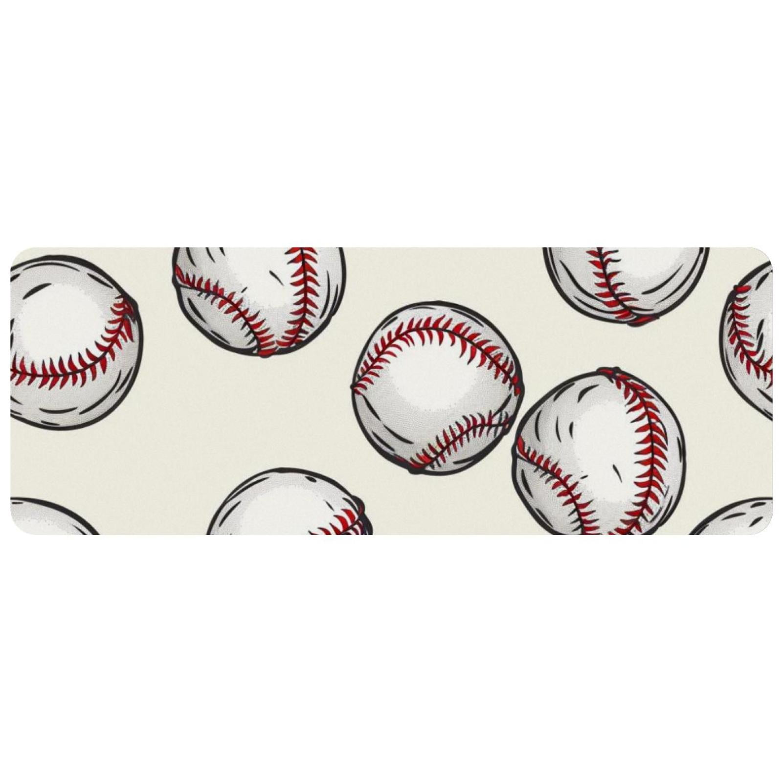 Baseball Ball Background Computer Mouse Pad,Rubber Mouse Mat for Gaming ...
