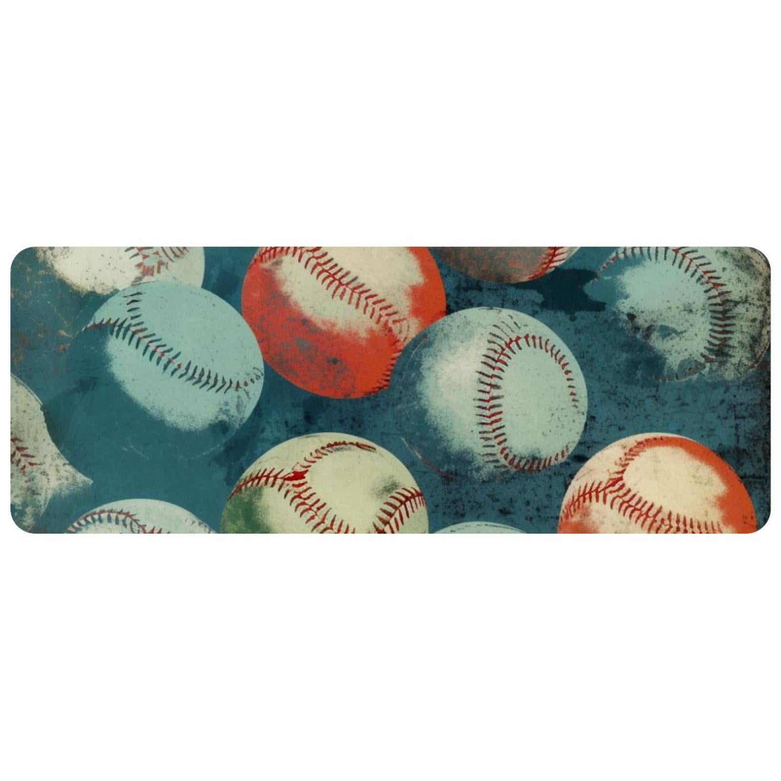 Baseball Ball Background Computer Mouse Pad,Rubber Mouse Mat for Gaming ...