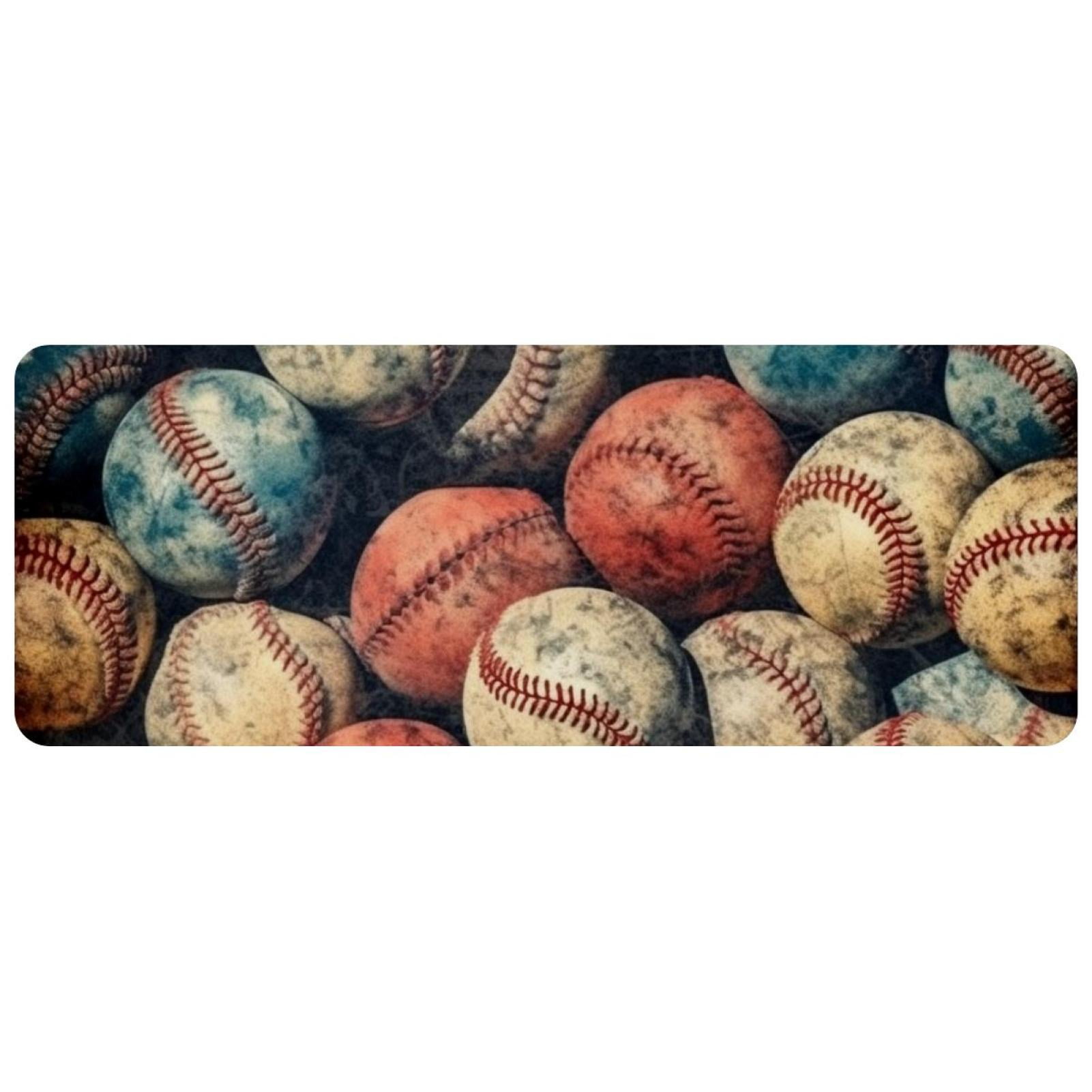 Baseball Ball Background Computer Mouse Pad,Rubber Mouse Mat for Gaming ...