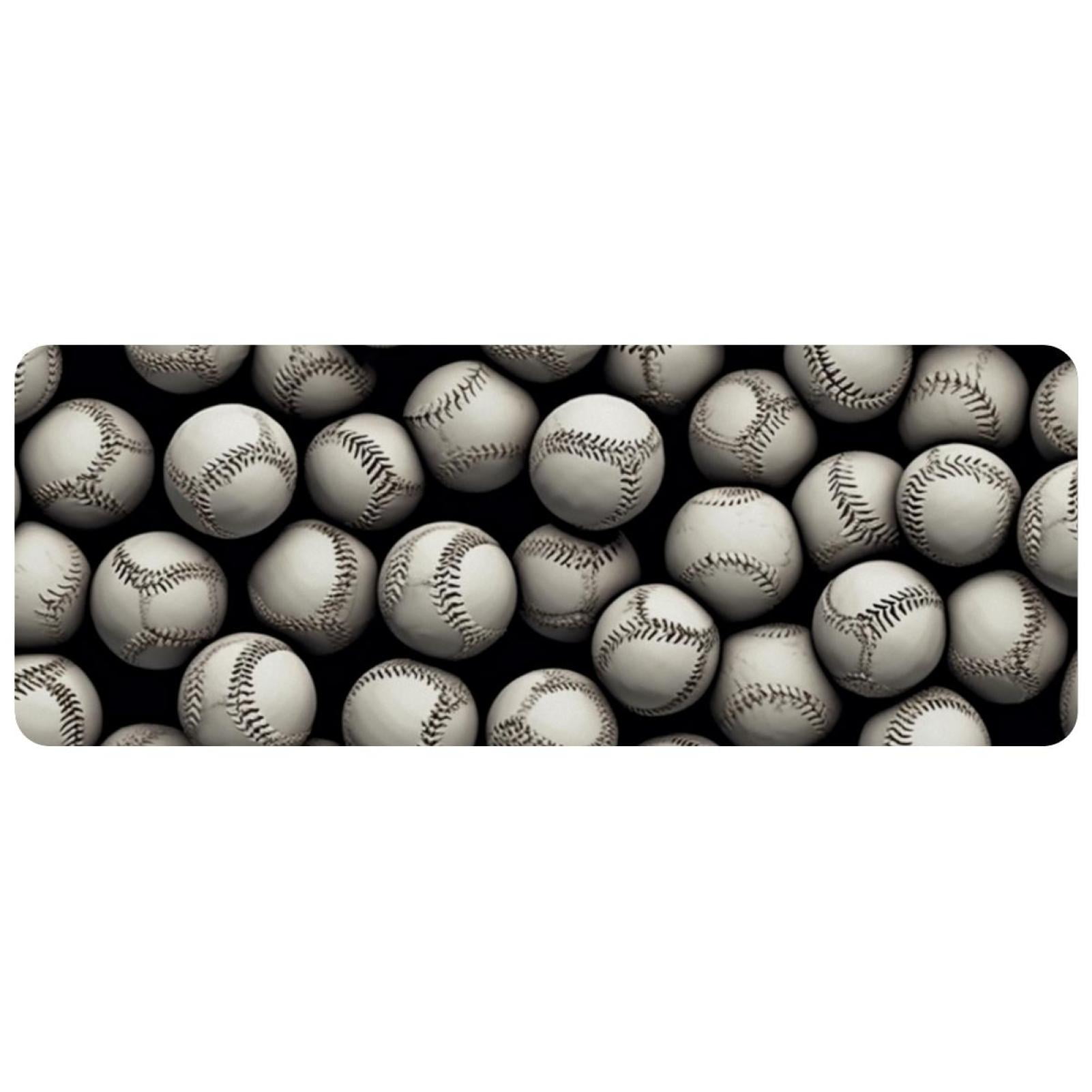 Baseball Ball Background Computer Mouse Pad,Rubber Mouse Mat for Gaming ...