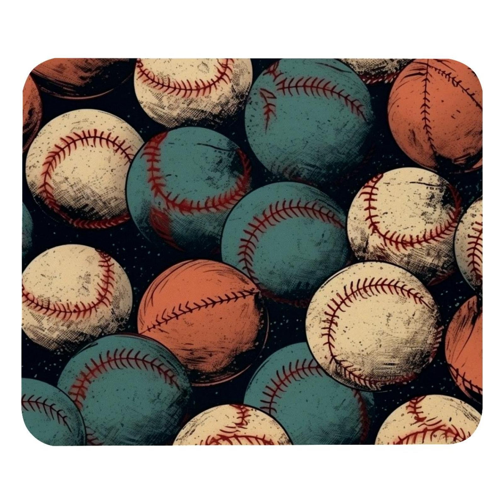 Baseball Ball Background Mouse Pad, Personality Design Rubber Base for ...