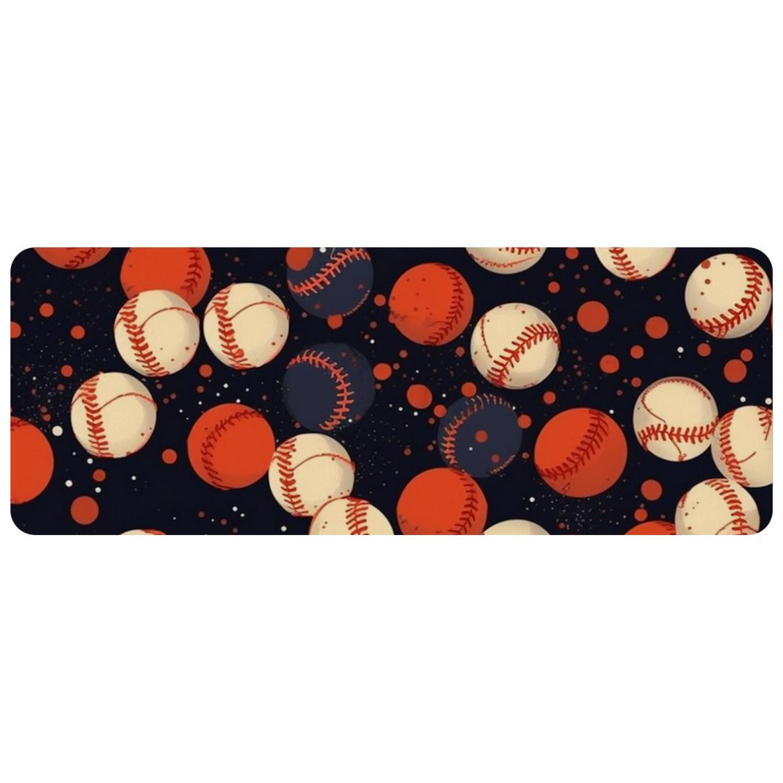 Baseball Ball Background Mouse Pad, Personality Design Rubber Base for ...