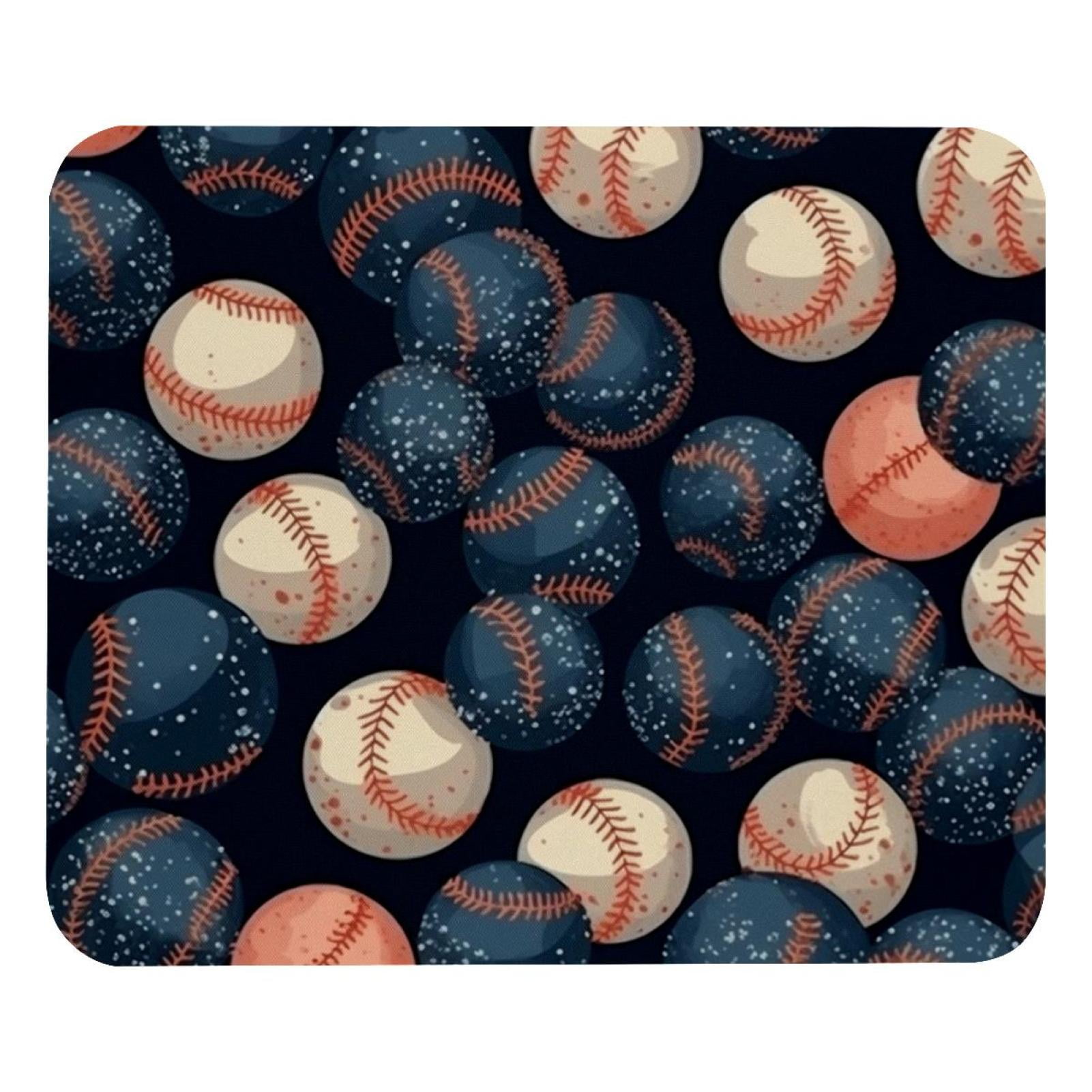 Baseball Ball Background Mouse Pad, Personality Design Rubber Base for ...