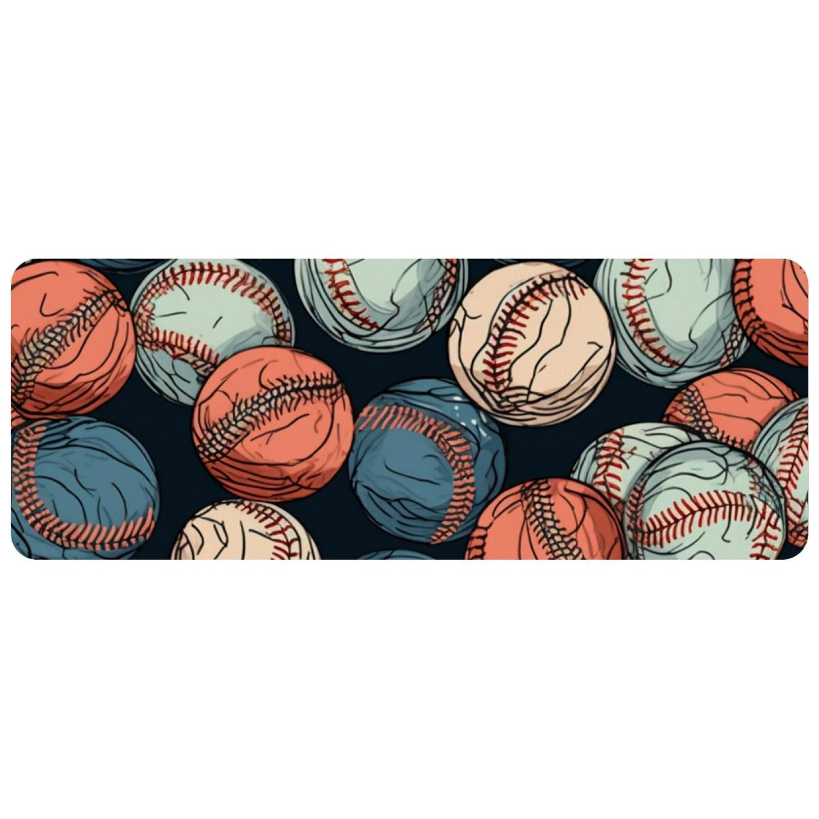 Baseball Ball Background Mouse Pad for Wireless Mouse Home Office Desk ...