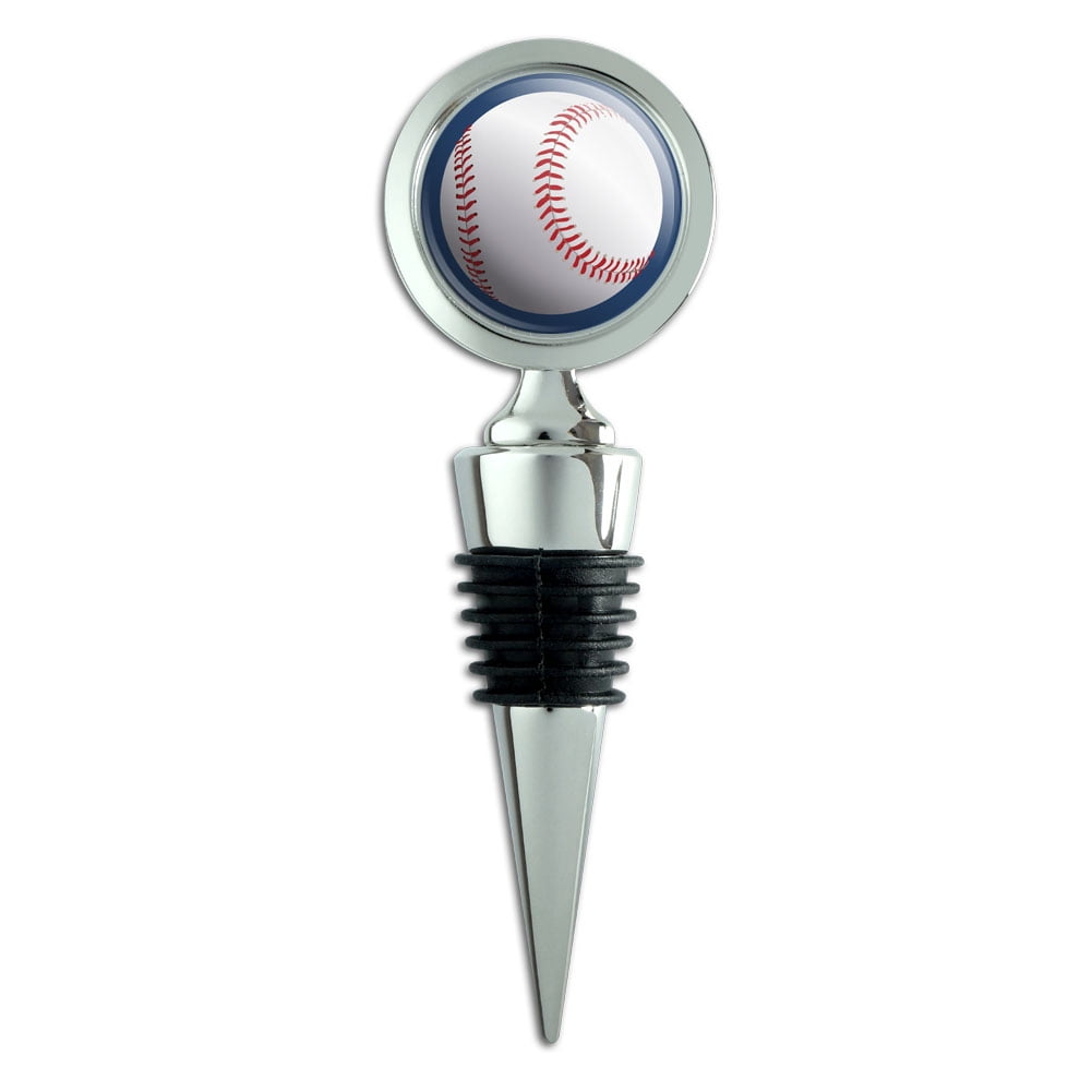 Baseball Ball Sport American National Blue Wine Bottle Stopper ...
