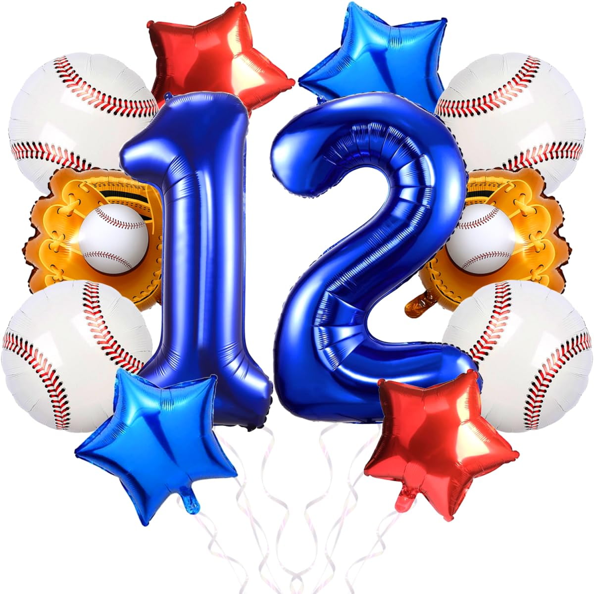 Baseball Balloons Birthday Decorations MMF7 for Boys 12th Birthday ...