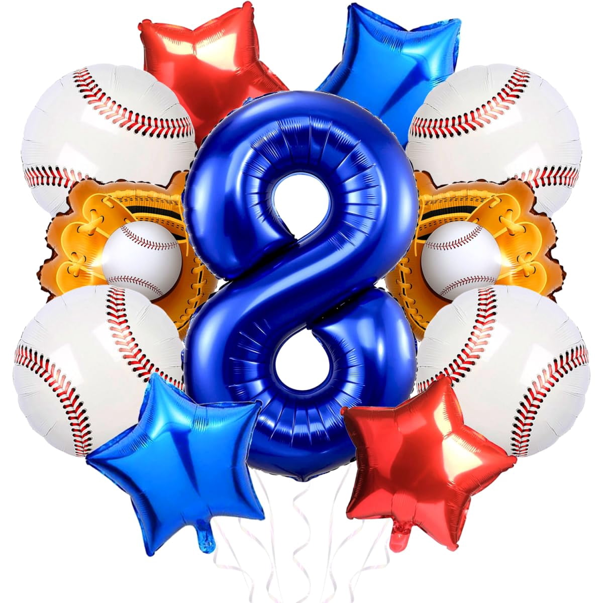 Baseball Balloons Birthday Decorations MMF7 for Boys 8th Birthday ...