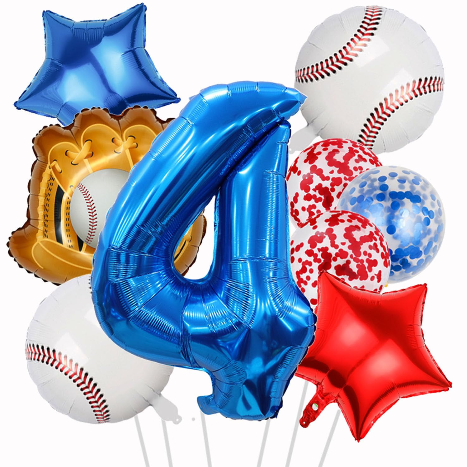 Baseball Balloons Foil Baseball Birthday Decorations AFN1Balloons Glove ...