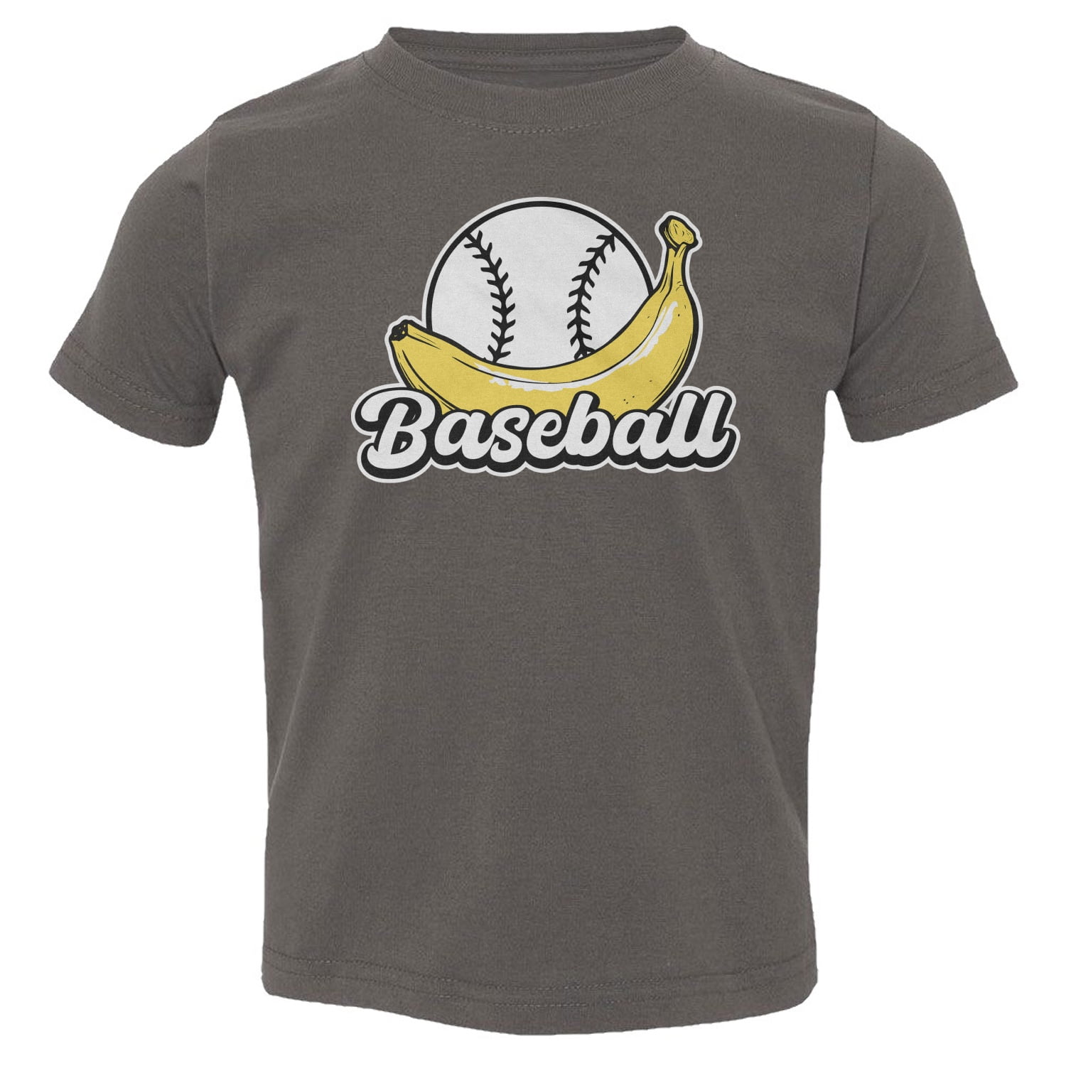 Baseball Banana Design - Funny Baseball Game Day Toddler T-Shirt (Gray, 5T) - Walmart.com