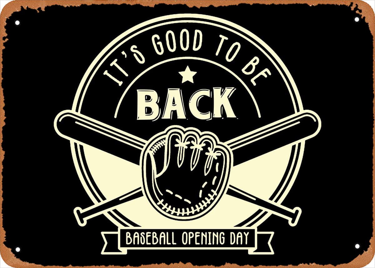 Baseball Baseball Opening Day Poster Retro Vintage Aluminium Metal Sign ...