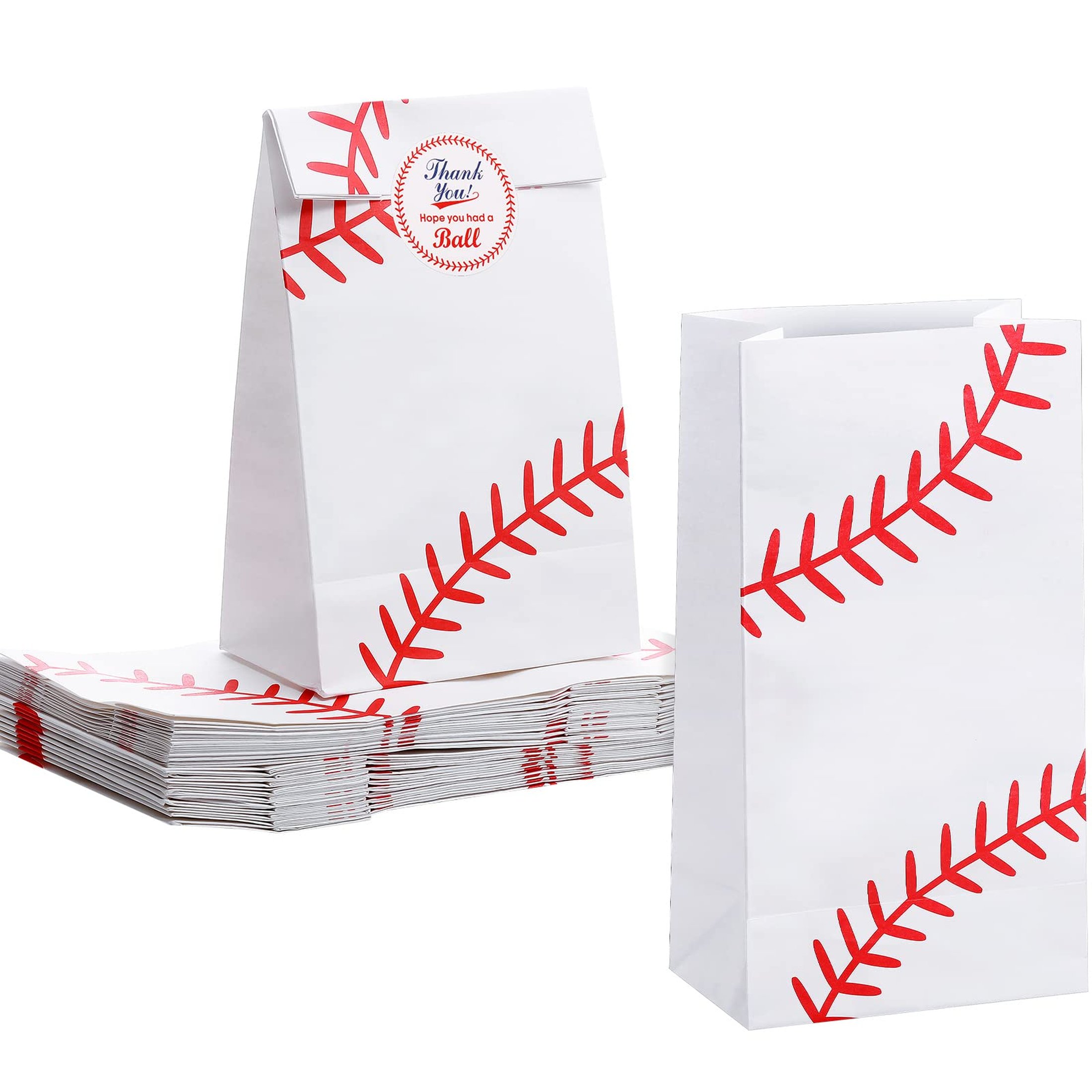 Baseball Bash Party Pack: 24 Treat Bags and 30 Fun Stickers for Kids ...