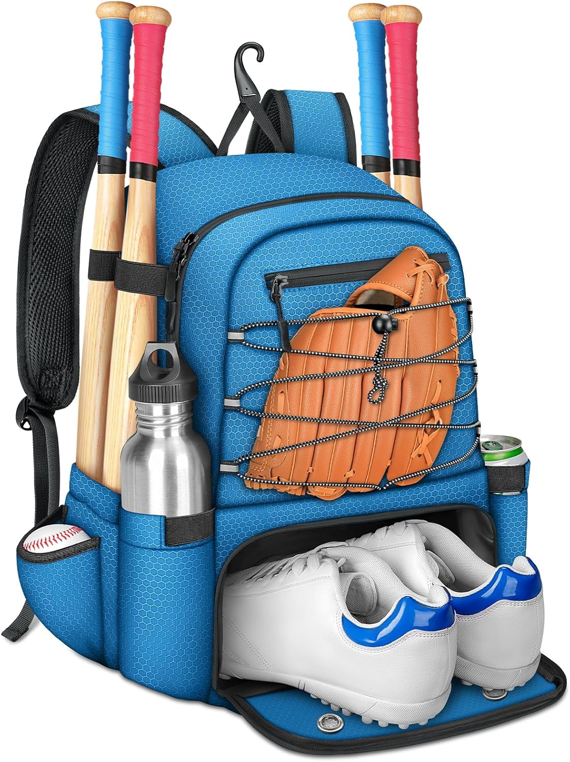 Baseball Bat Bag for 4 Bats with Ball Pocket, Lightweight Youth ...