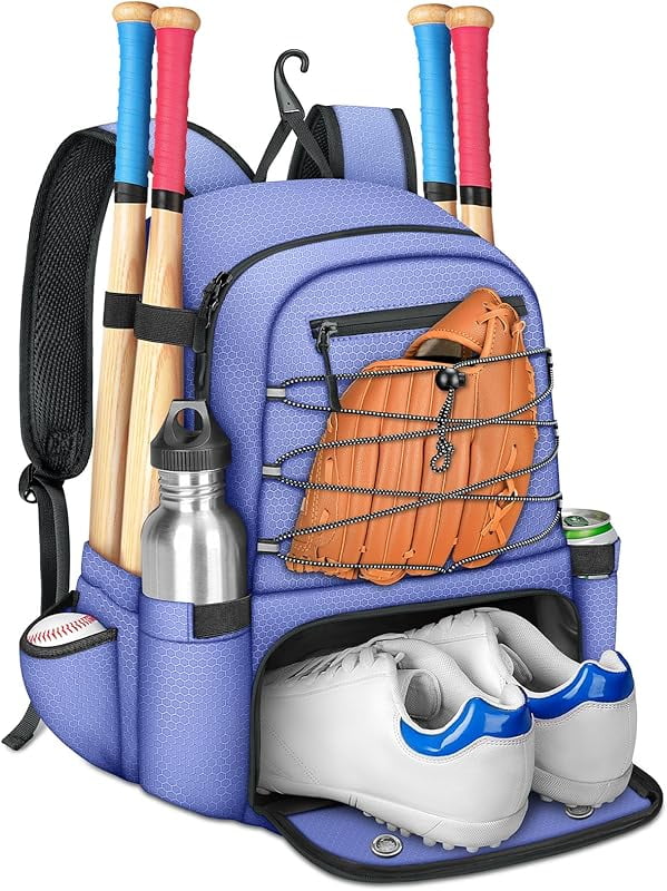 Baseball Bat Bag for 4 Bats with Ball Pocket, Lightweight Youth ...