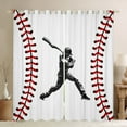 Baseball Bat Blackout Curtains Softball Curtains for Living Room ...