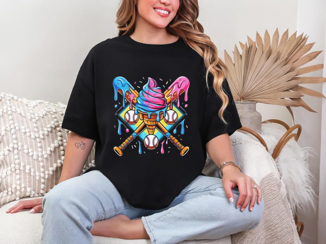 Baseball Bat Drip with Sprinkle Sports Style T-Shirt, for men & women ...