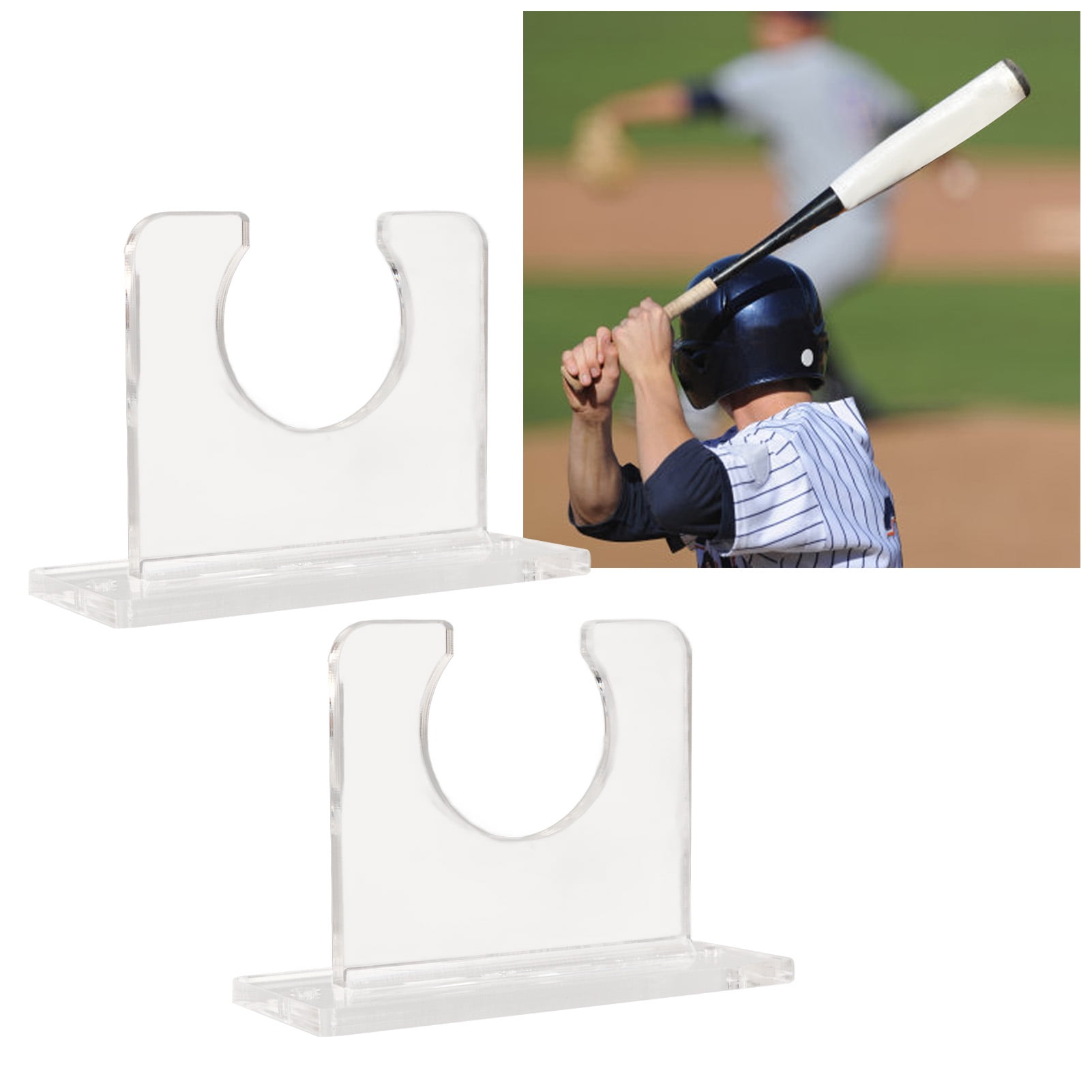 Baseball Bat Holder, 2-Piece Vertical Display Rack with Sturdy Acrylic ...
