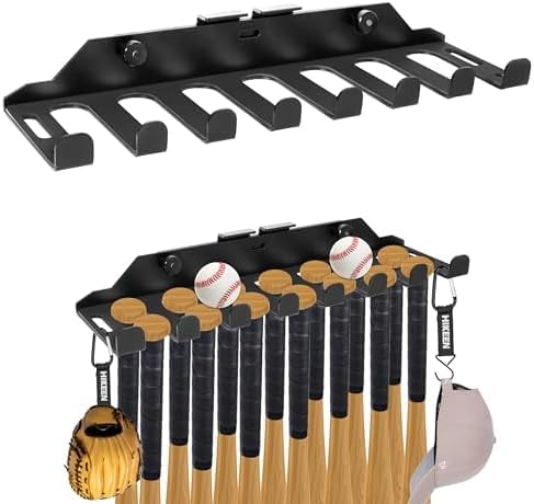 Baseball Bat Holder, Dugout Fence & Wall Mounted Baseball/Softball Bat ...