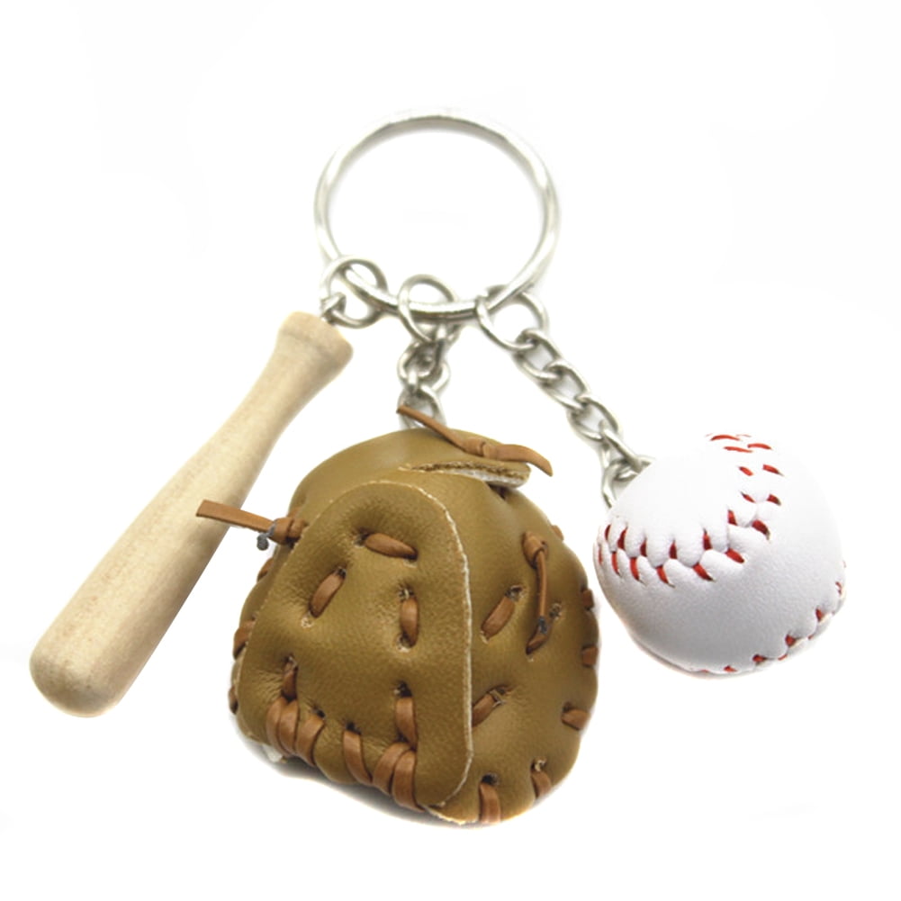 Baseball Bat Keychain Mini Keychain Accessories Sport Key Ring for Boys ...