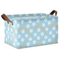 Baseball Bat Pattern Collapsible Storage Bin Open Home Shelf Basket ...