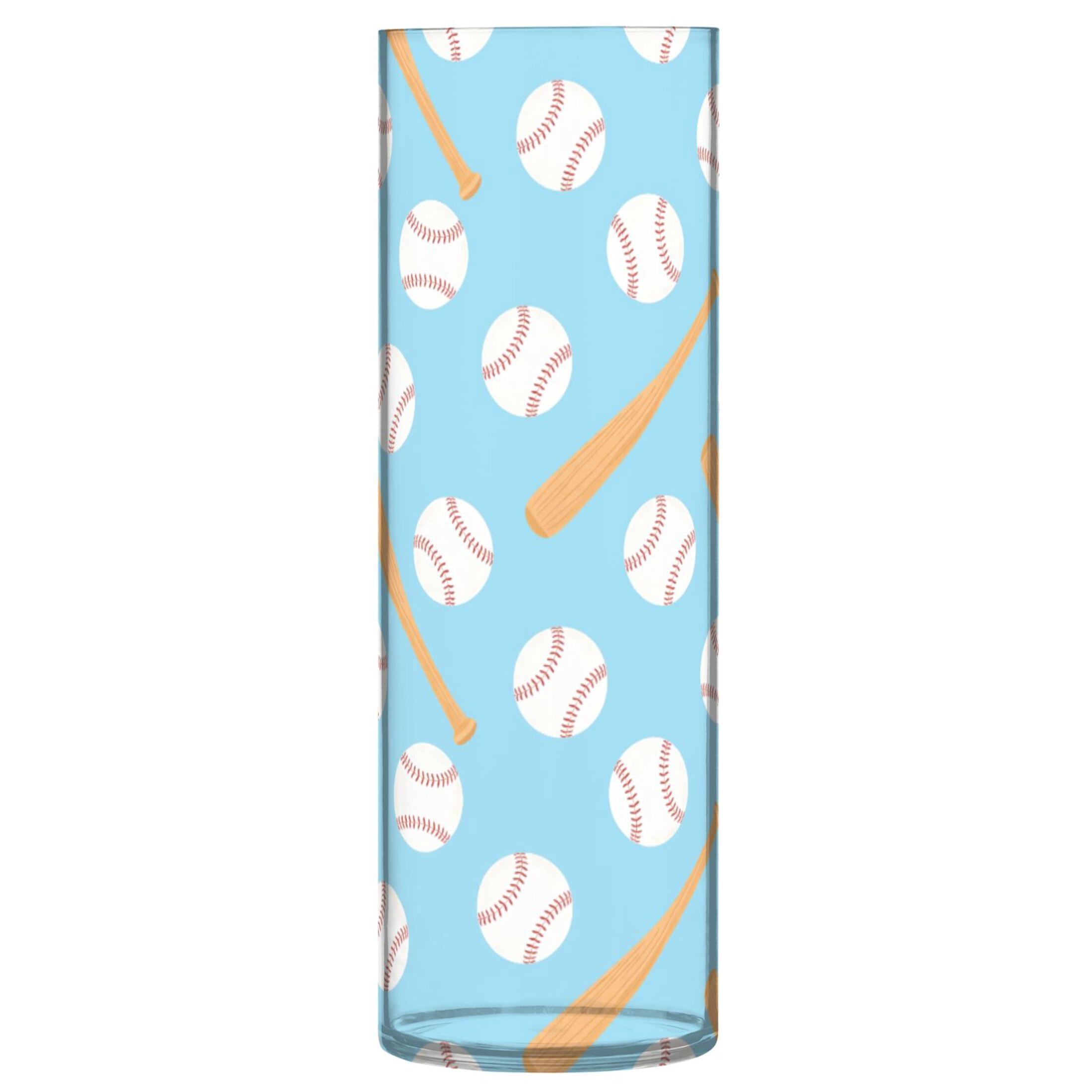 Baseball Bat Pattern Vase Flower Vase Clear Unbreakable Plastic Tall ...