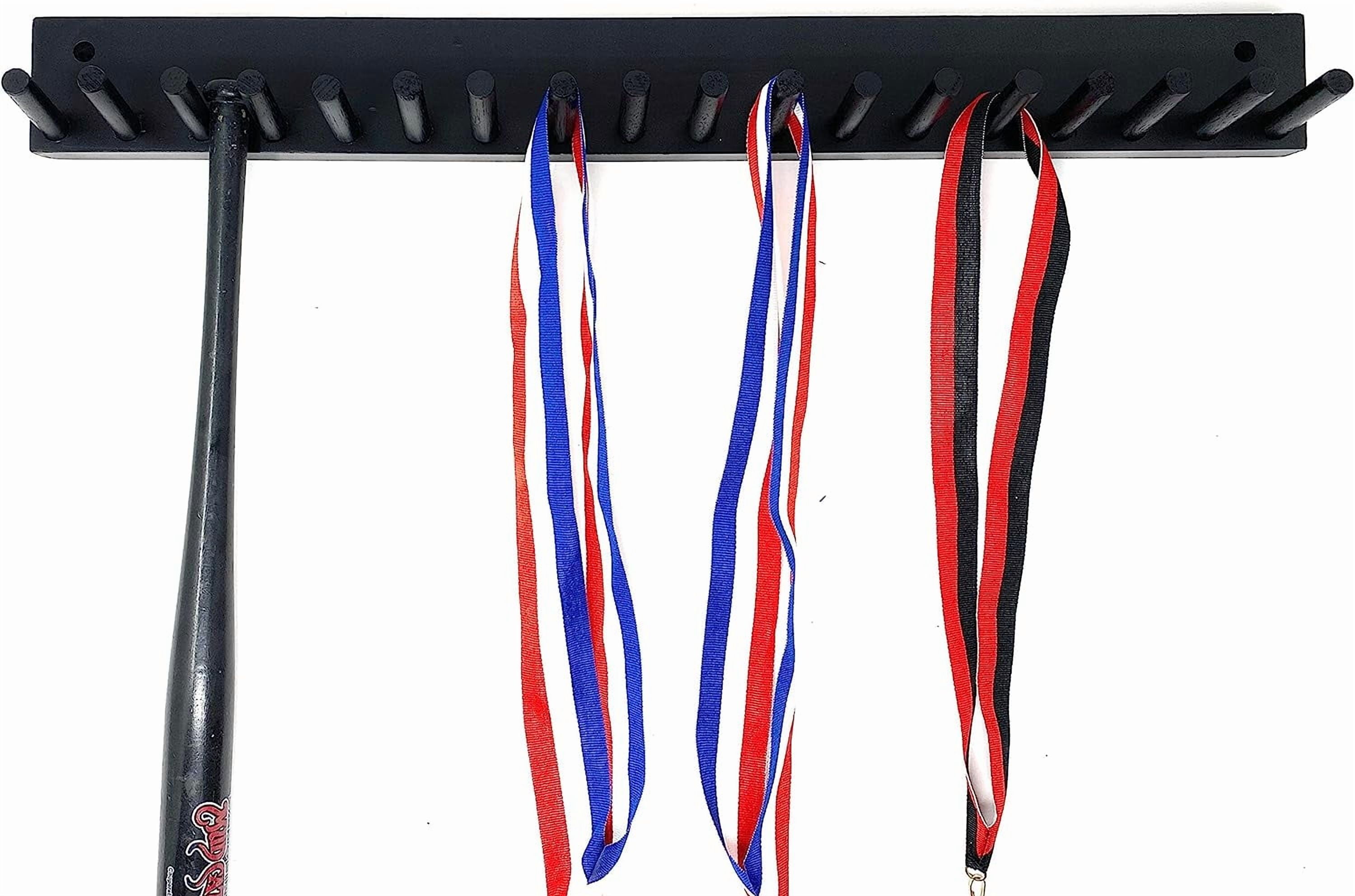 Baseball Bat Rack Wall Mount Holds 17 Mini Bats Awards Metals - Walmart.com