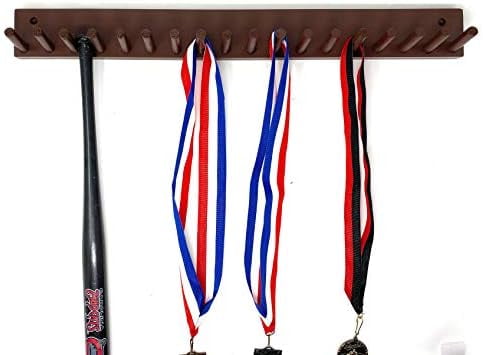 Baseball Bat Rack Wall Mount Holds 17 Mini Bats Awards Metals - Walmart.com