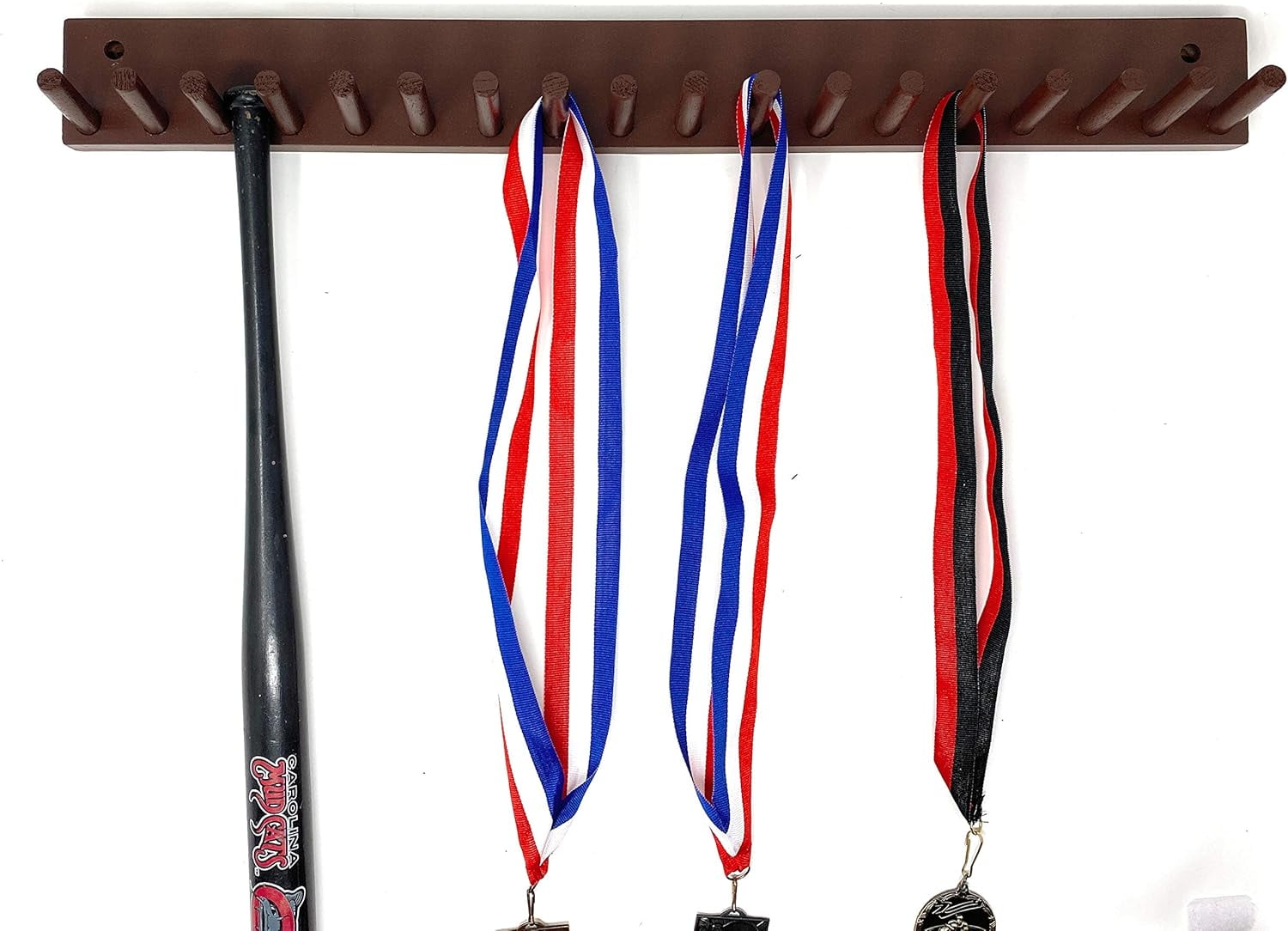 Baseball Bat Rack Wall Mount Holds 17 Mini Bats Awards Metals - Walmart.com