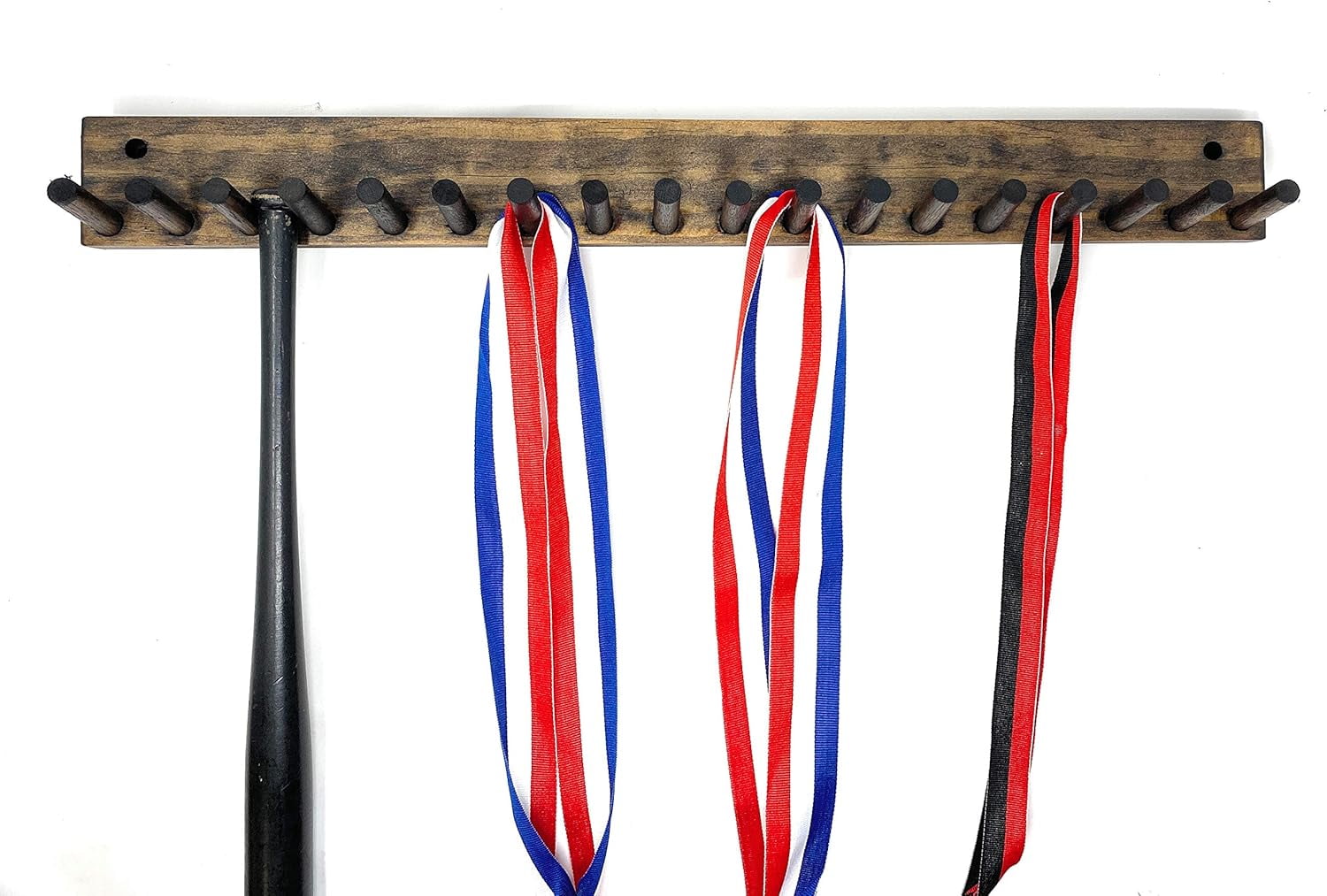 Baseball Bat Rack Wall Mount Holds 17 Mini Bats Awards Metals - Walmart.com