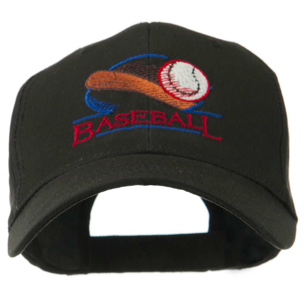 Baseball Bat and Ball Embroidery Cap - Black OSFM - Walmart.com