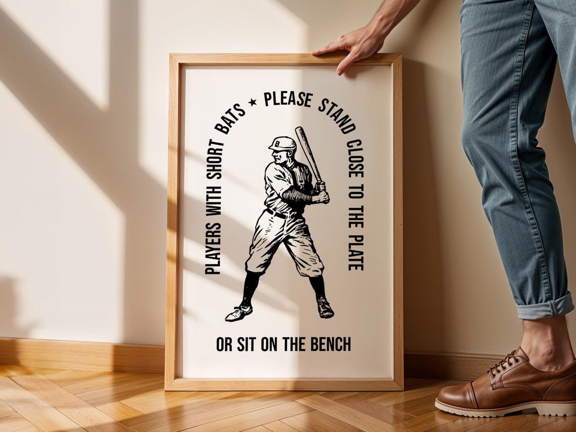 Baseball Bathroom Art Print Bathroom Wall Decor Guest Bathroom Boys ...