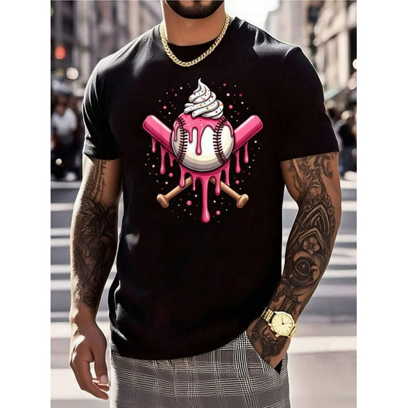 Baseball Bats Dripping-Shirt Men's-Shirt Graphic Tees Crop Tops Outfits ...