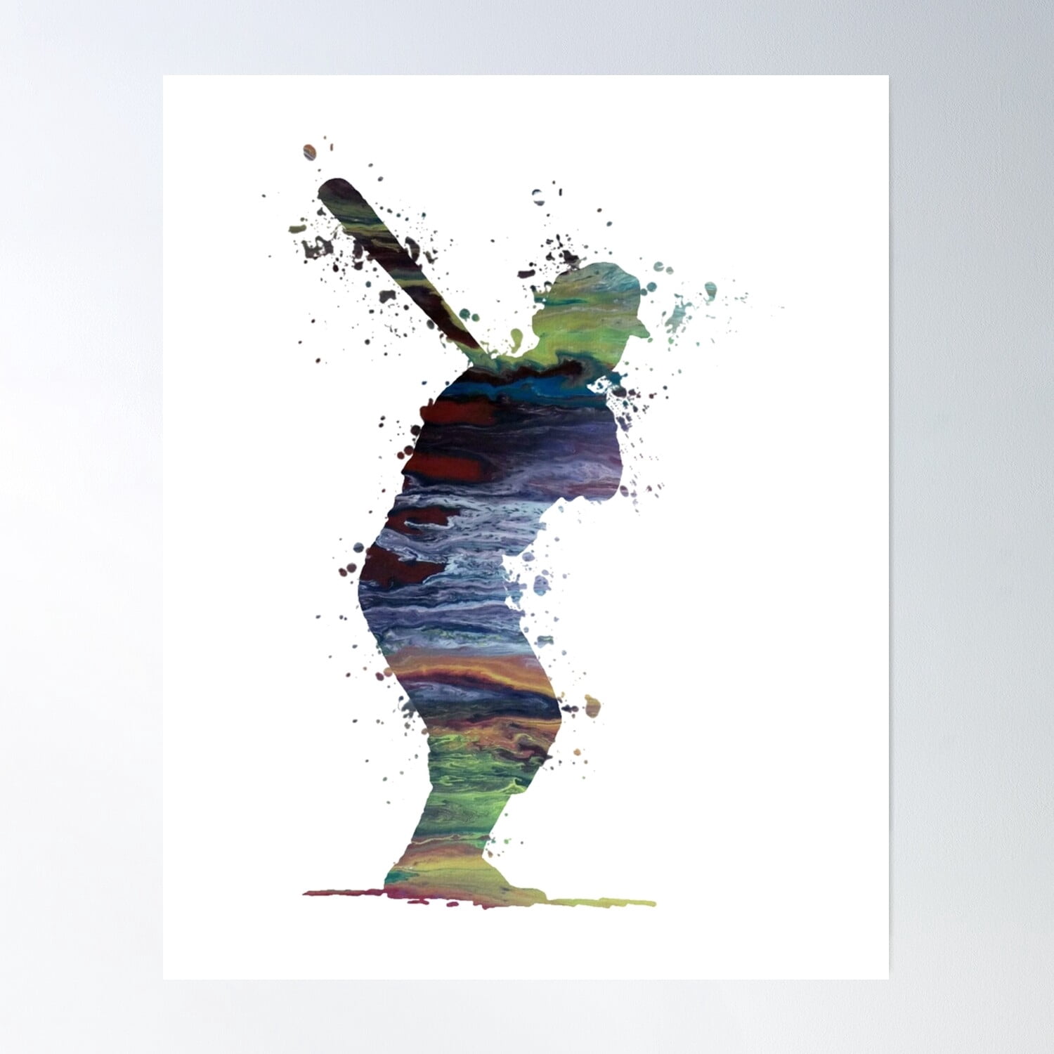 Baseball Batter Poster Wall Art, Modern Wall Decor, 24x36 UNFRAMED ...