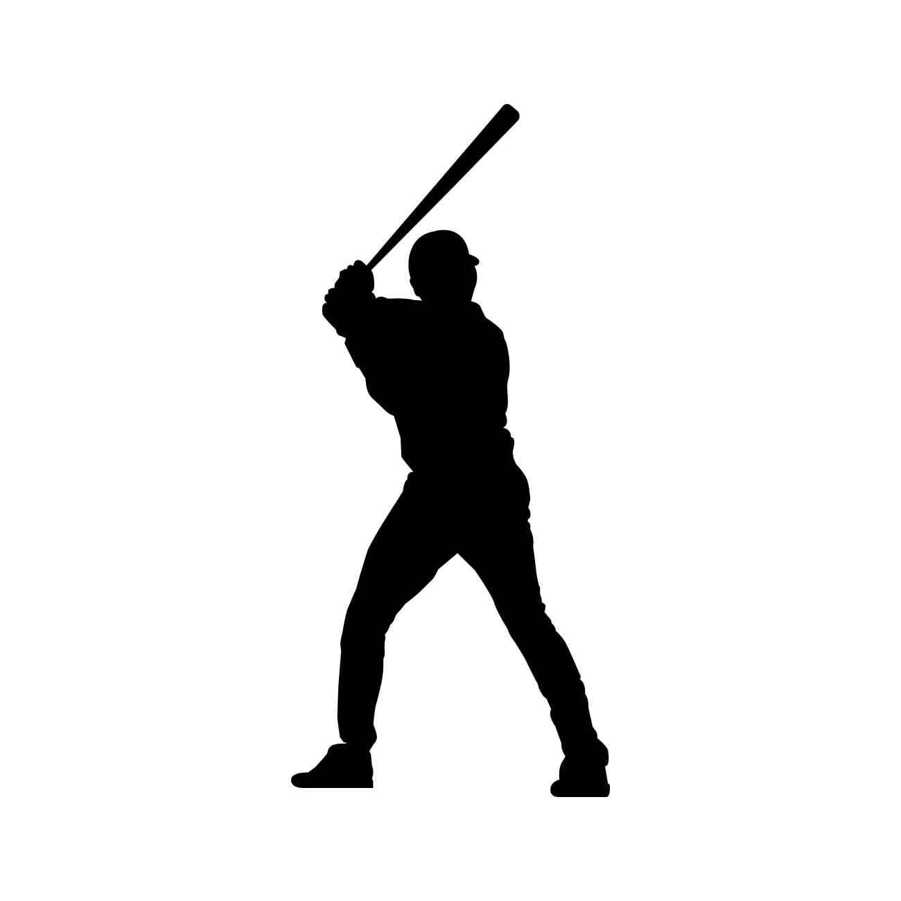 Baseball Batter Sticker Decal Die Cut - Self Adhesive Vinyl ...