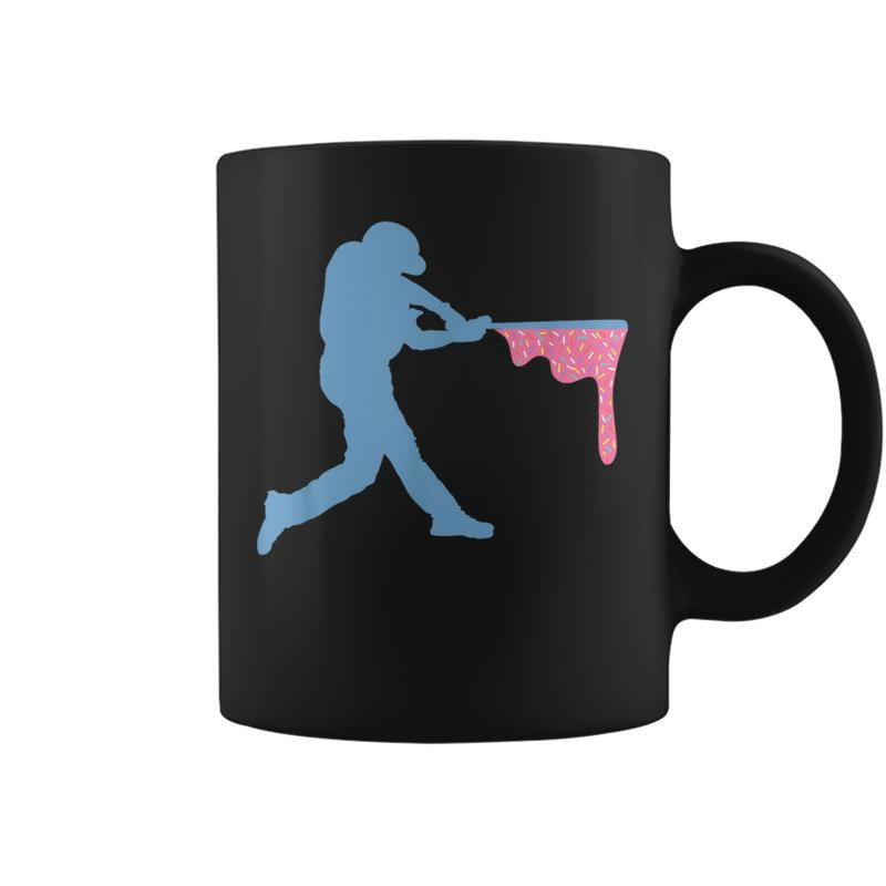 Baseball Batter Swinging Ice Cream Bat Dripping Sprinkles Coffee Mugs ...