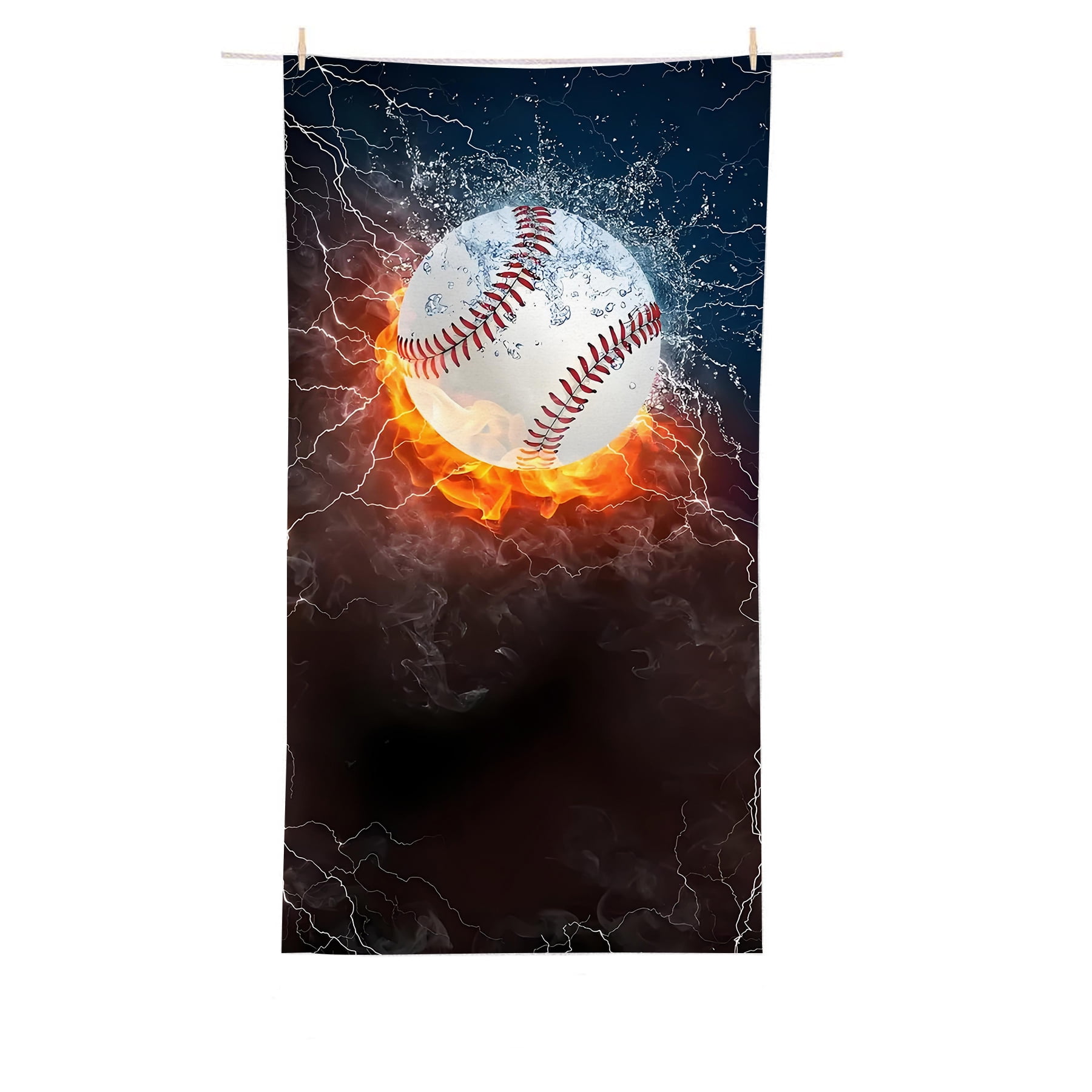 Baseball Beach Towel Large Sports Bath Towels for Travel, Absorbent ...