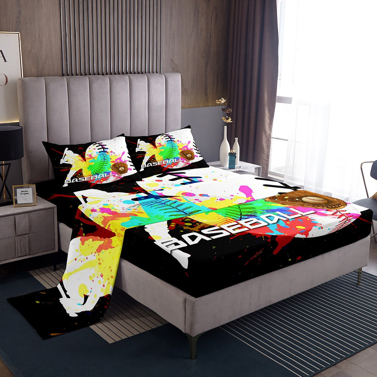 Baseball Bed Sheets Set Sports Game Sheets for Kids Boys Girls ...