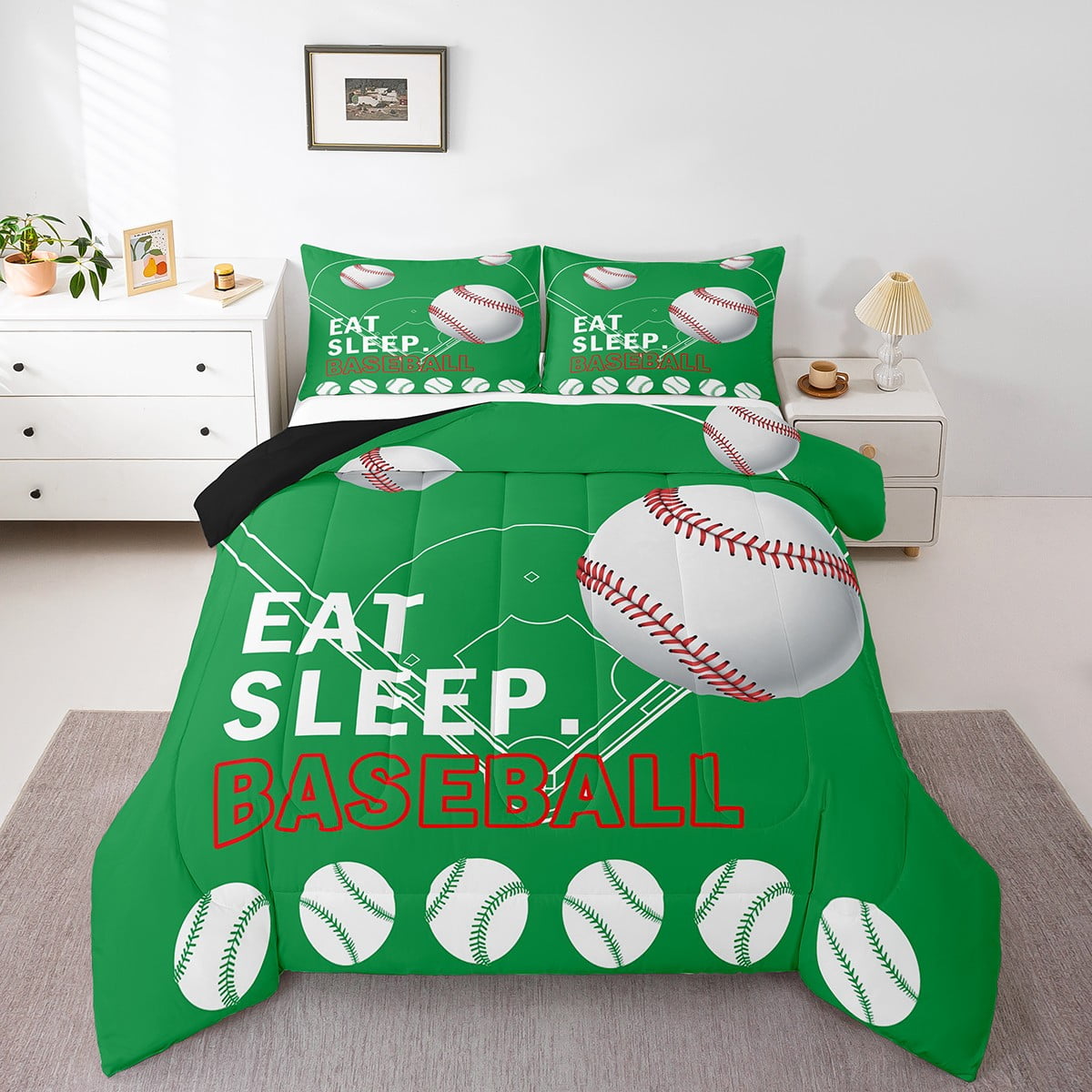 Baseball Bedding Sets Sports Comforter Ser Baseball Bedding Comforter ...