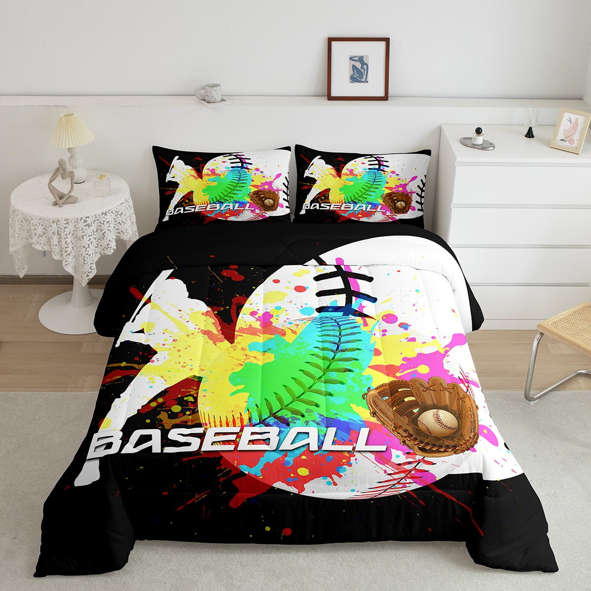 Baseball Bedding Comforter Sets Sports Game Bedding , Softball Sports ...