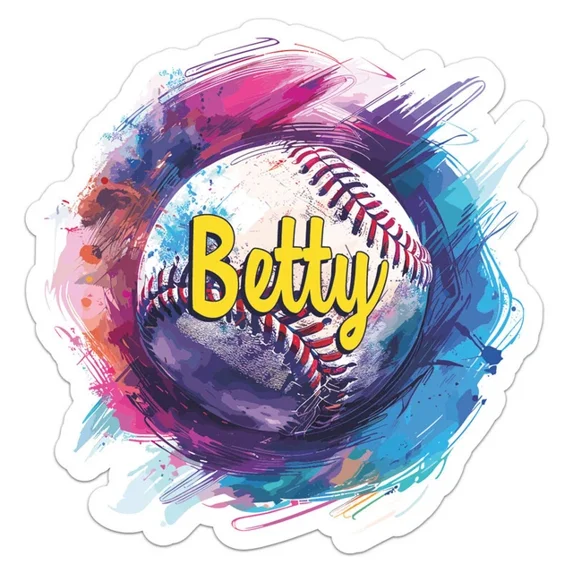 Baseball Betty Sticker Phone Decal Water Bottle Stickers Car Decals ...