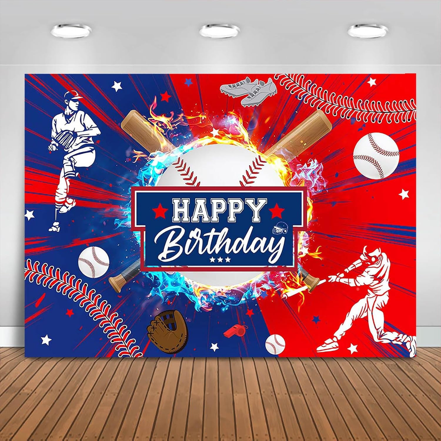 Baseball Birthday Backdrop Baseball Happy Birthday Photography ...