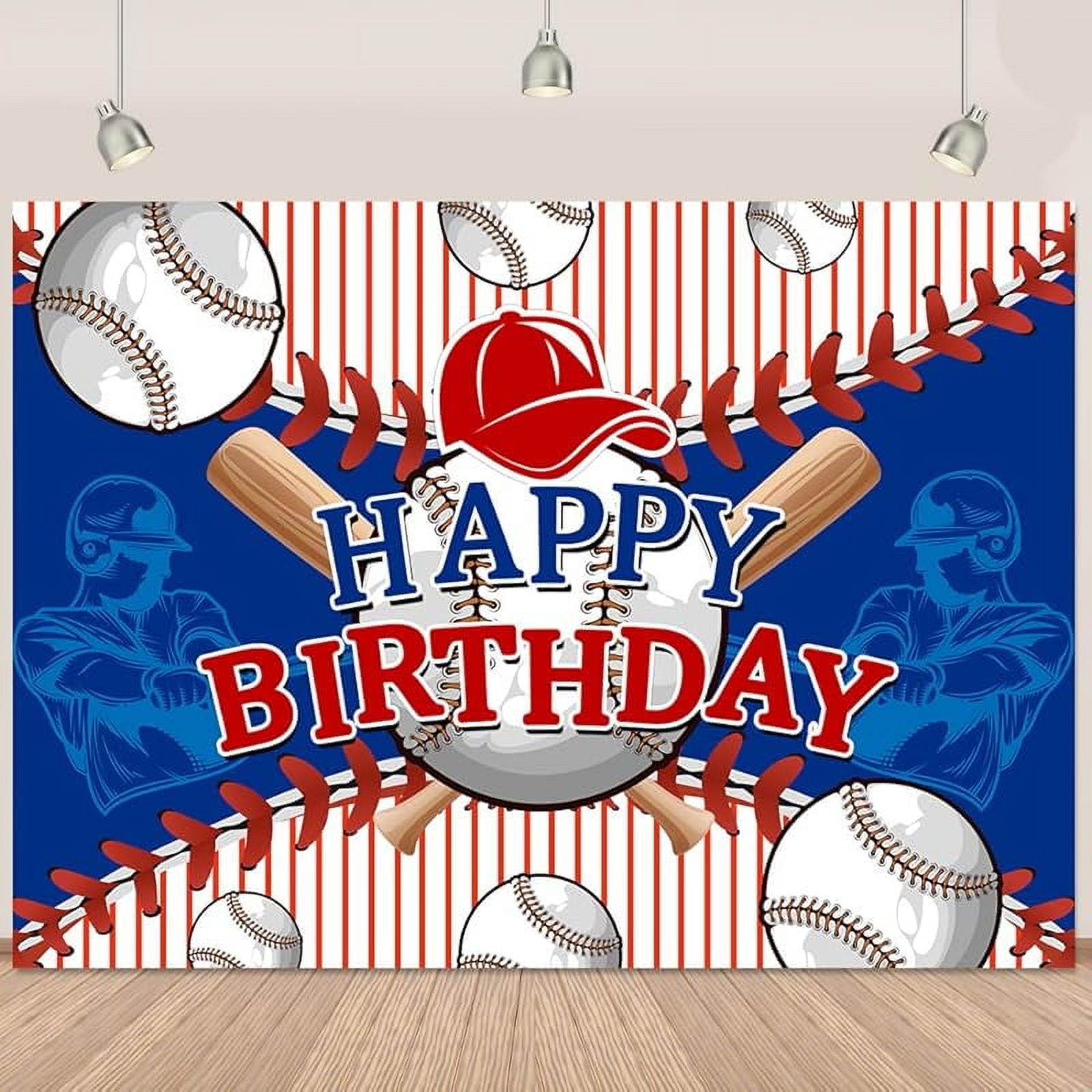 Baseball Birthday Backdrop Baseball Birthday Party Decorations Backdrop ...
