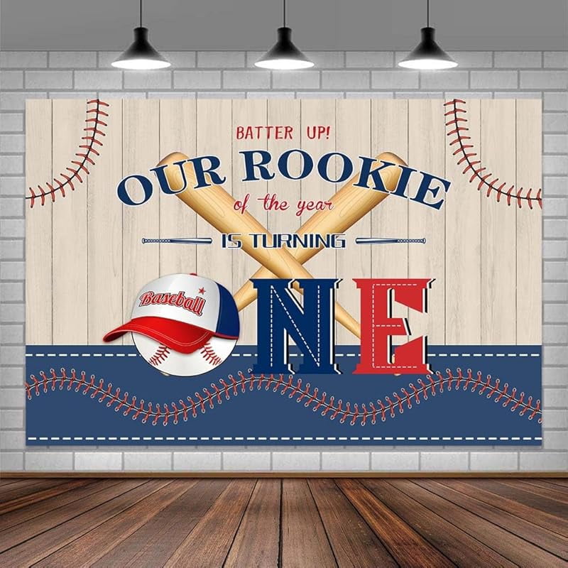 Baseball Birthday Party Decorations Banner Supplies Photo Backdrop ...