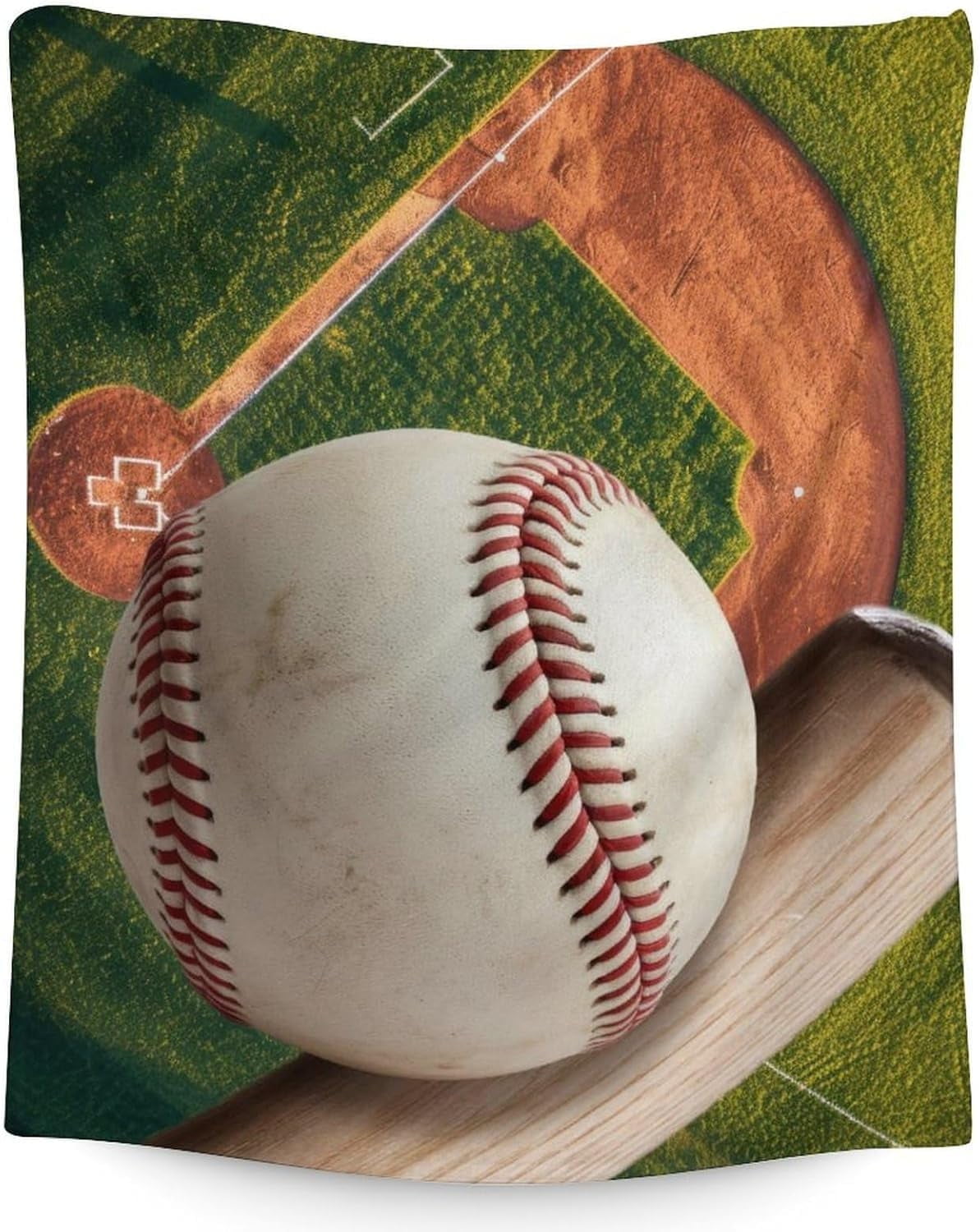 Baseball Blanket for Kids, 50 x 40 Inches Flannel Throw for Girls Boys, Gift for Baseball Lovers ...