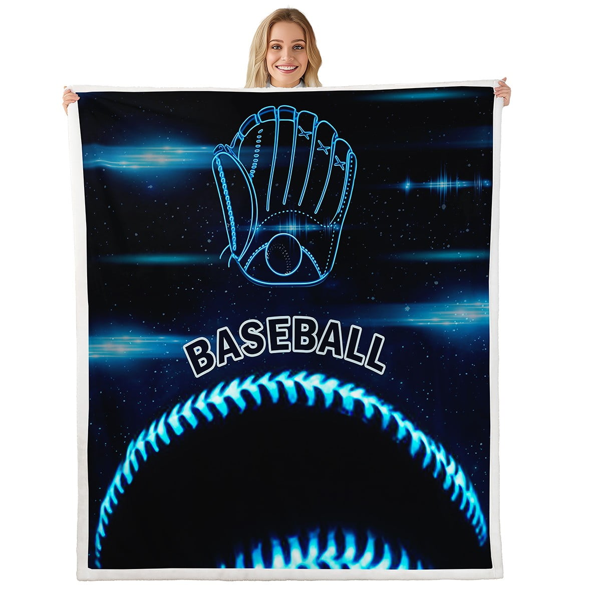 Baseball Blanket Sports Throw Blanket Baseball Game Sports Fleece ...