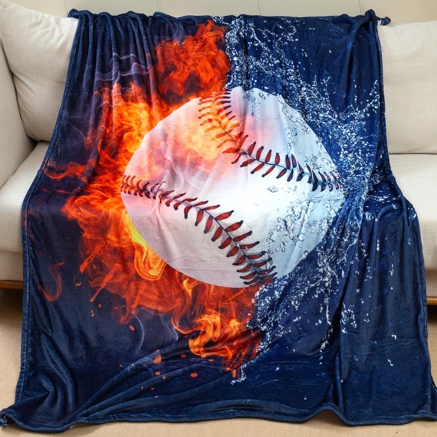 Baseball Blanket Twin Size Baseball Gifts for Boys and Adults Baseball ...