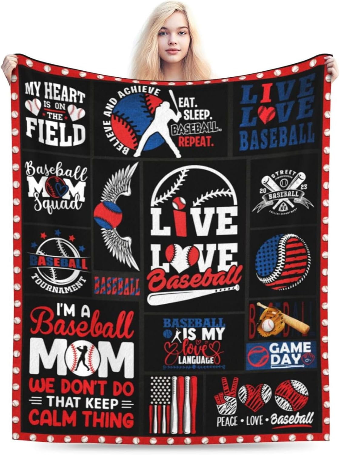 Baseball Blanket for Boys, Baseball Throw Blanket Baseball Gifts for ...