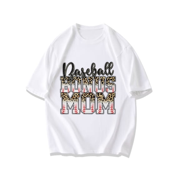 Baseball Bonus Mom T Shirt Black Leopard Print And Baseball Stitch ...