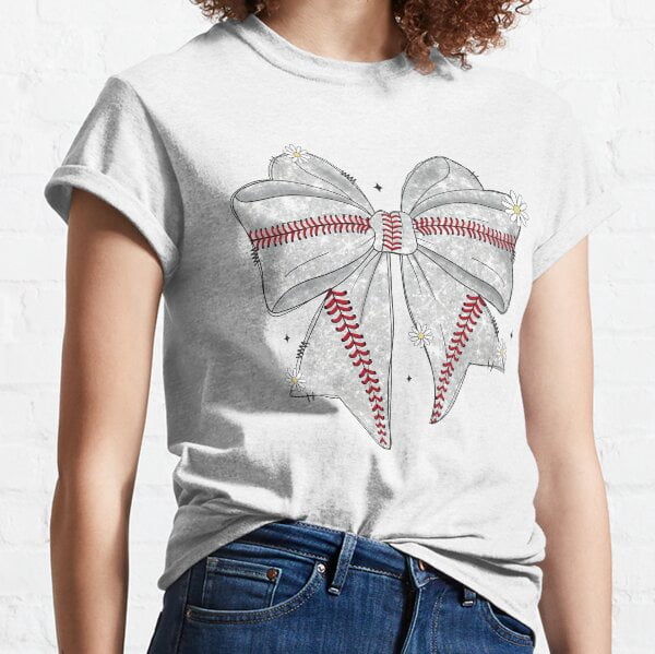 Baseball Bow Baseball Coquette Game Day Baseball Classic T-shirt ...
